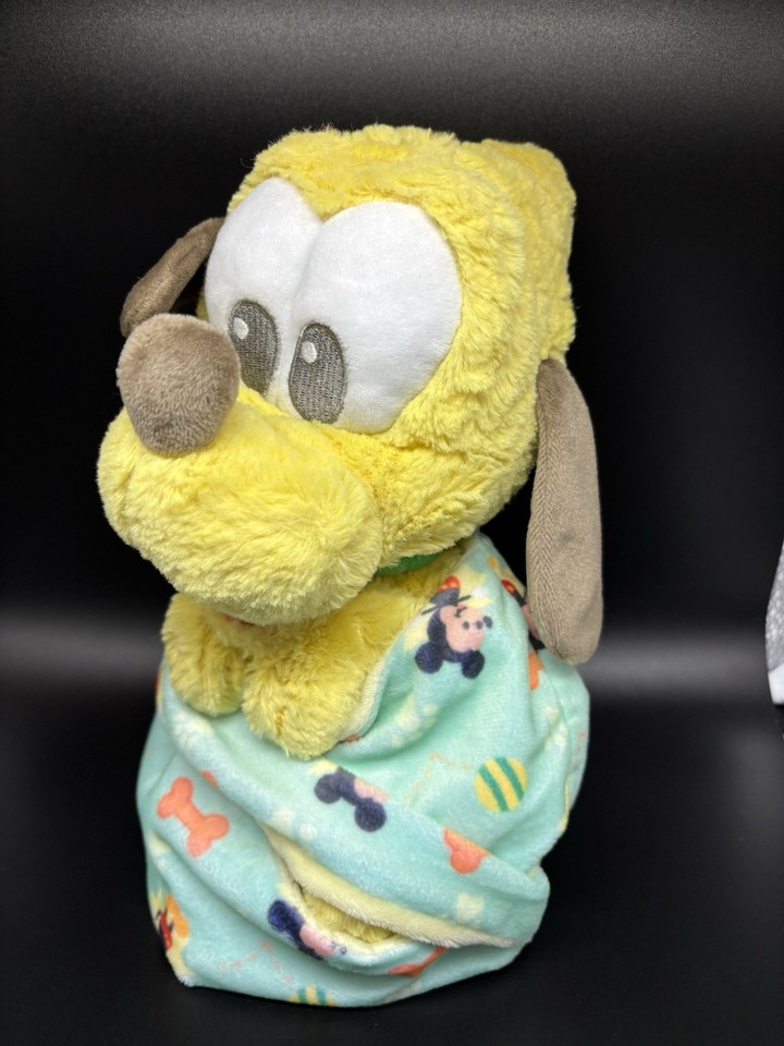 Disney Parks - Disney Babies Baby Pluto Plush With Pouch Blanket | eBay