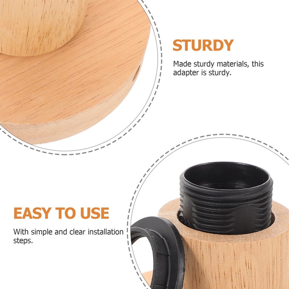 E27 Wooden Ceiling Light Base Wood Lamp Holder Socket Replacement For ...