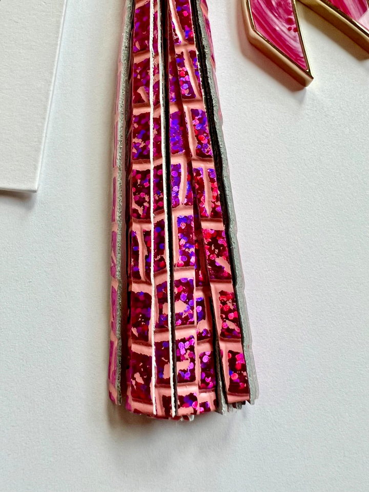 NWT Brahmin EMPOWER Pink Hologram Sparkle Purse Handbag 2024 BCA Charm ...