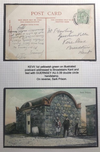 1909 Guernsey Channel Island England Picture Postcard Cover To Kent ...