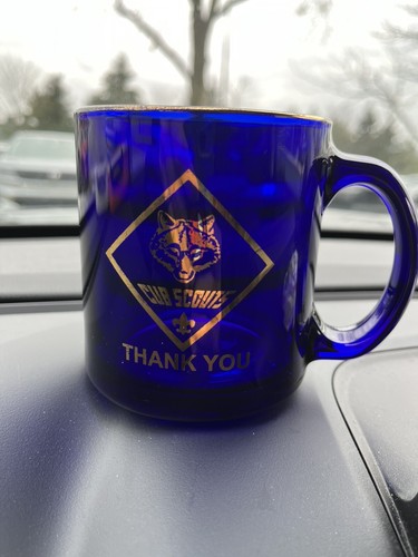 Cub Scouts Thank You Mug Transparent Cobalt Blue | eBay