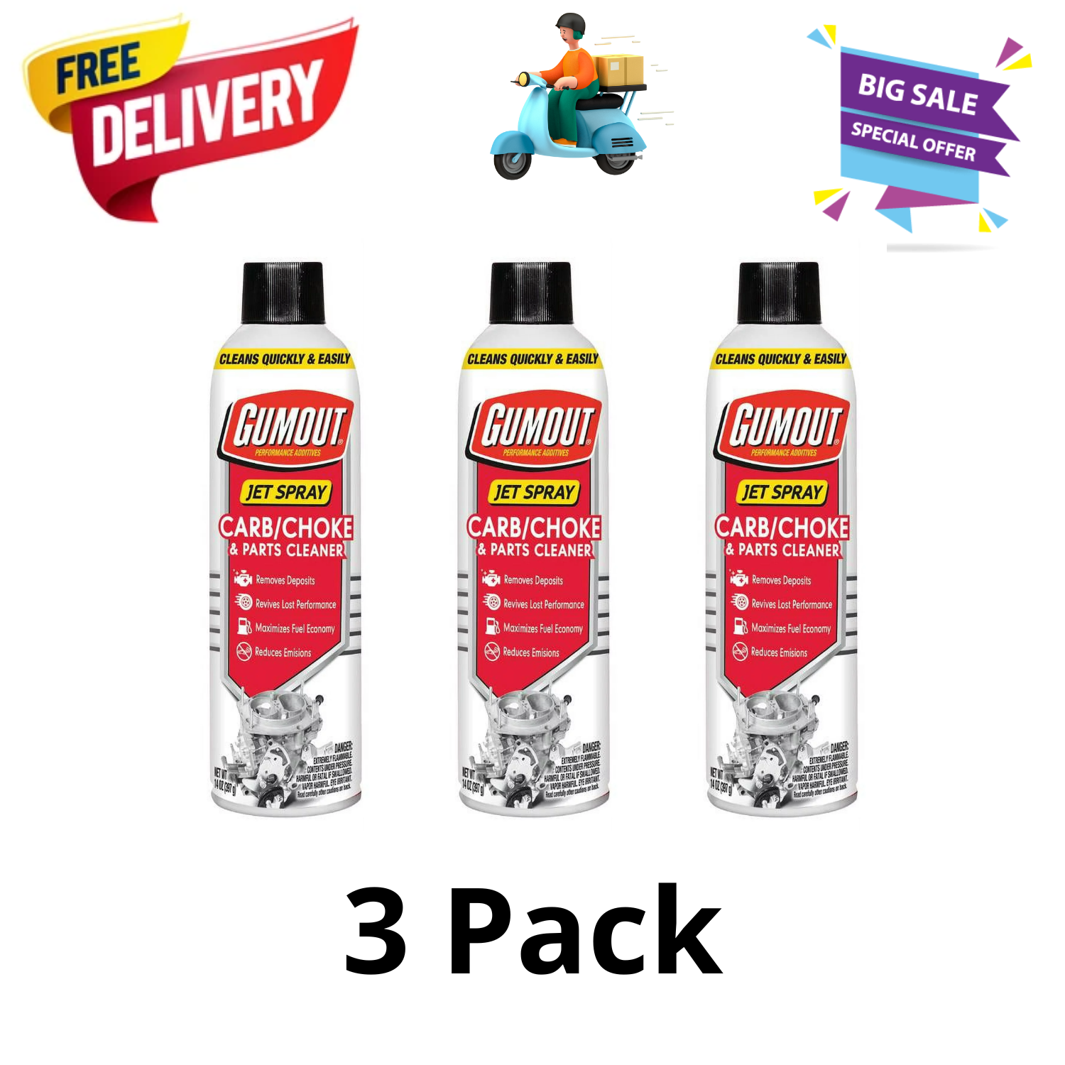 Gumout Carb And Choke Carburetor Cleaner 14 Oz. Engine Parts Spray ...