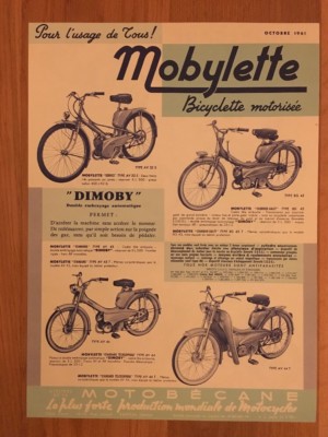 Affiche publicité motobécane Mobylette AV32S BG43 AV44 AV76 AV85 AV89 ...