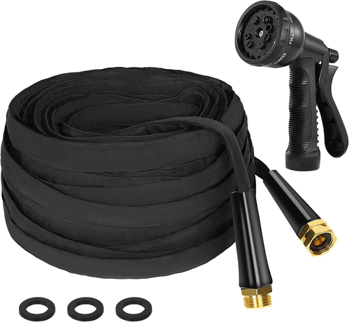 Garden Hose 50Ft,Flexible Garden Hose with 10 Functions Spray Nozzle ...