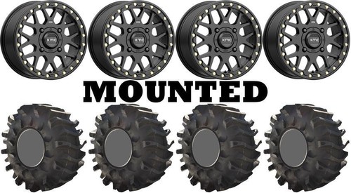 Kit 4 Interco Aqua Torque 30x10-14 on KMC KS235 Grenade Beadlock Black ...