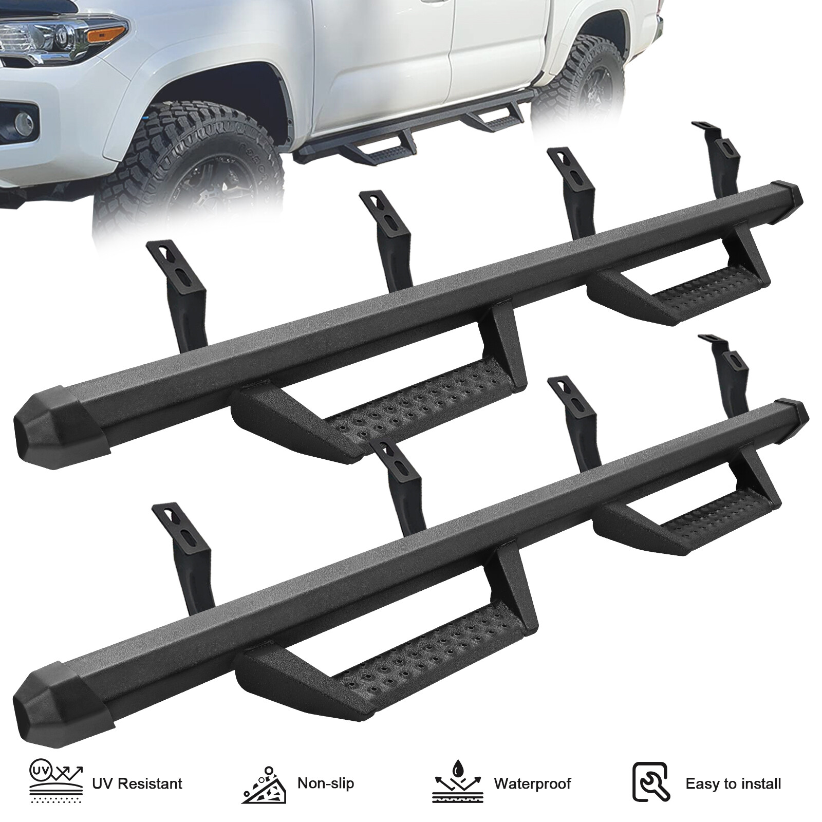 2024 Toyota Tacoma Double/Crew Cab 3" Truck Running Boards BCKA Side ...
