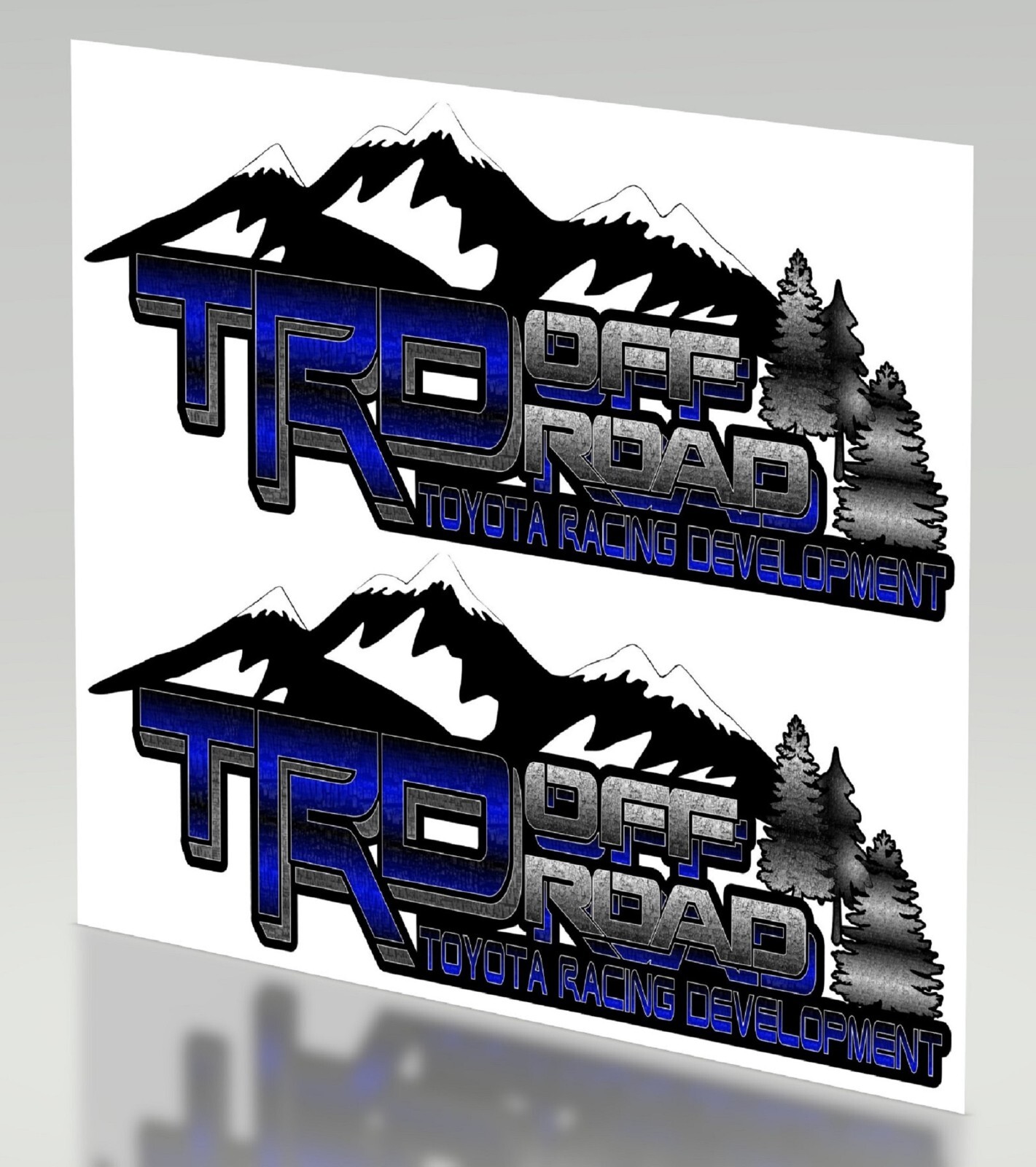 TRD OFF ROAD usa Decals stickers off road flag blue red 4x4 mountain ...