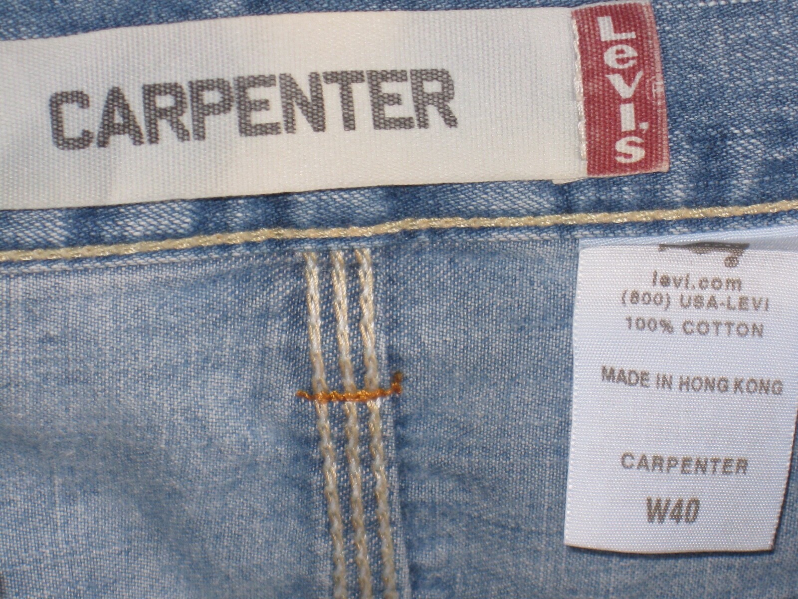 LEVIS MEN'S CARPENTER LOOSE STRAIGHT FIT STONE WASH B… - Gem