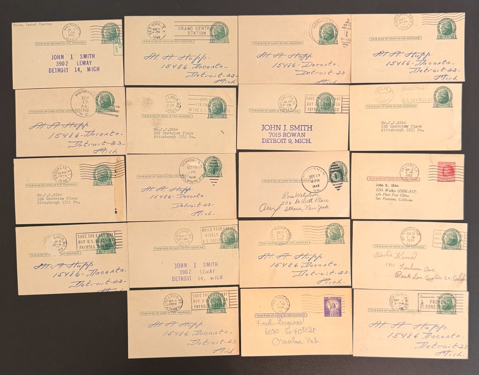 COLLECTION of NINETEEN Autographed Vintage Signed Baseball Government ...