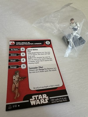 Star Wars Miniatures Han Solo Stormtrooper With Card-Sealed-Rare Star ...