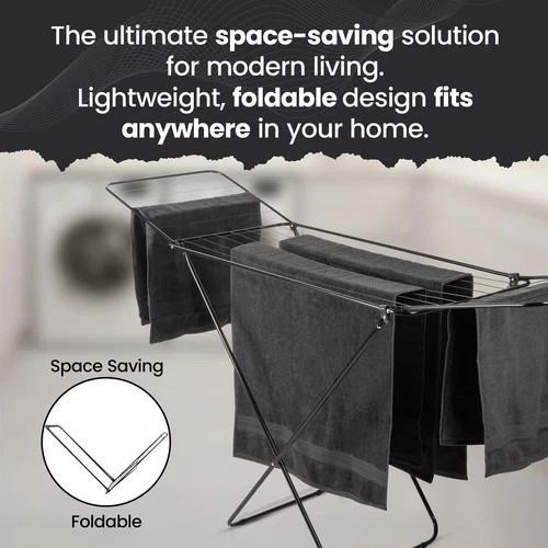Large Winged Air Dryer - Foldable Clothes Maiden Horse Laundry Washing ...