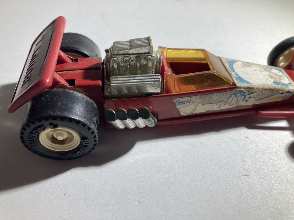 Vintage Buddy L Dragster Race Car Rare Diecast Red Black Tires | eBay