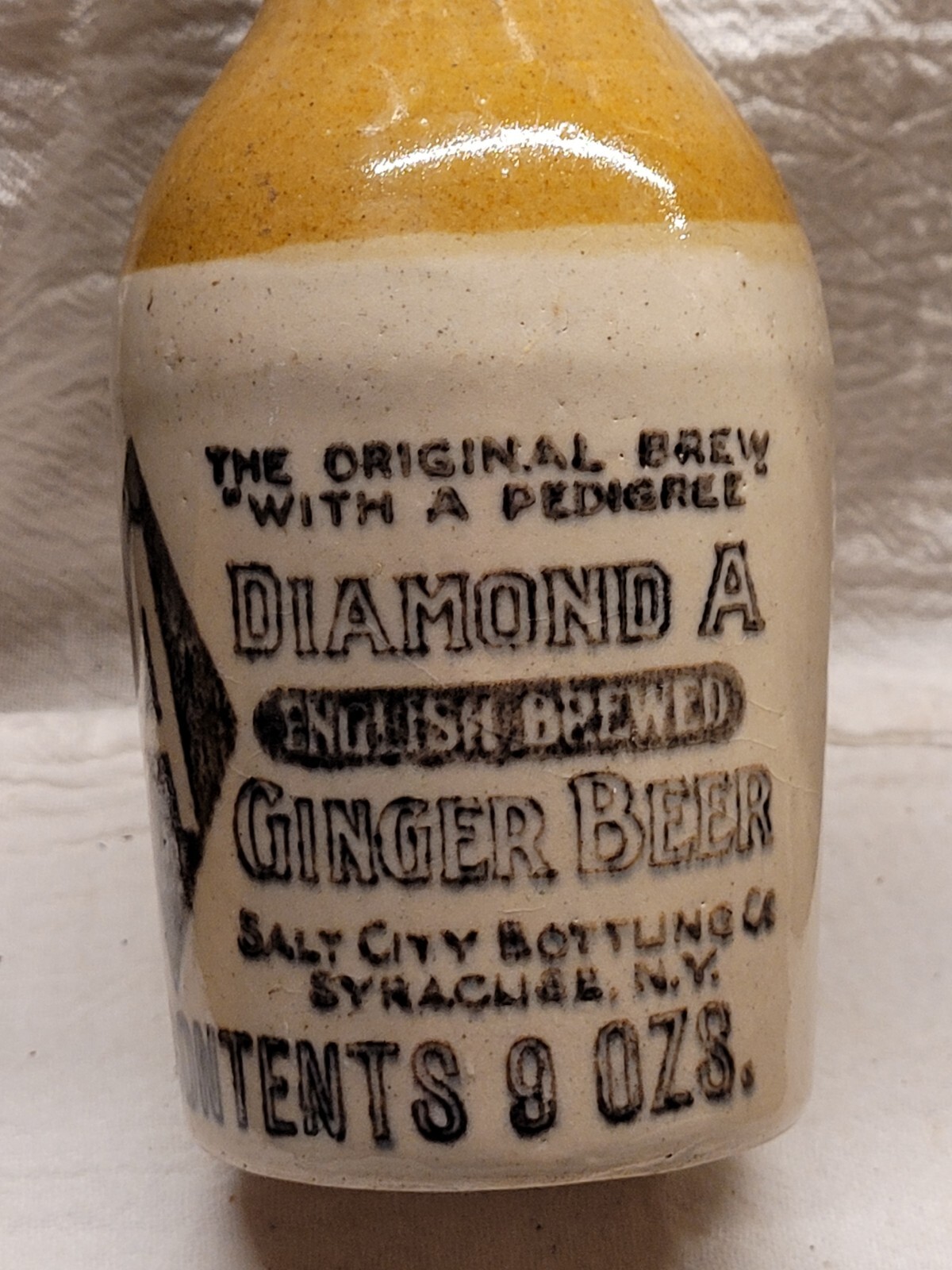 RARE DIAMOND A SALT CITY BOTTLING CO. SYRACUSE NEW YORK GINGER BEER ...