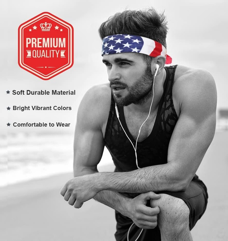 American Flag Bandana Headband Men USA Bandana USA Flag Apparel USA ...