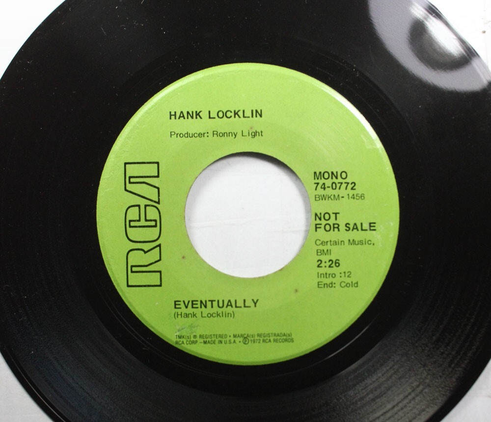 Country Promo 45 Hank Locklin - Eventually / I Forgot To Live Today On ...