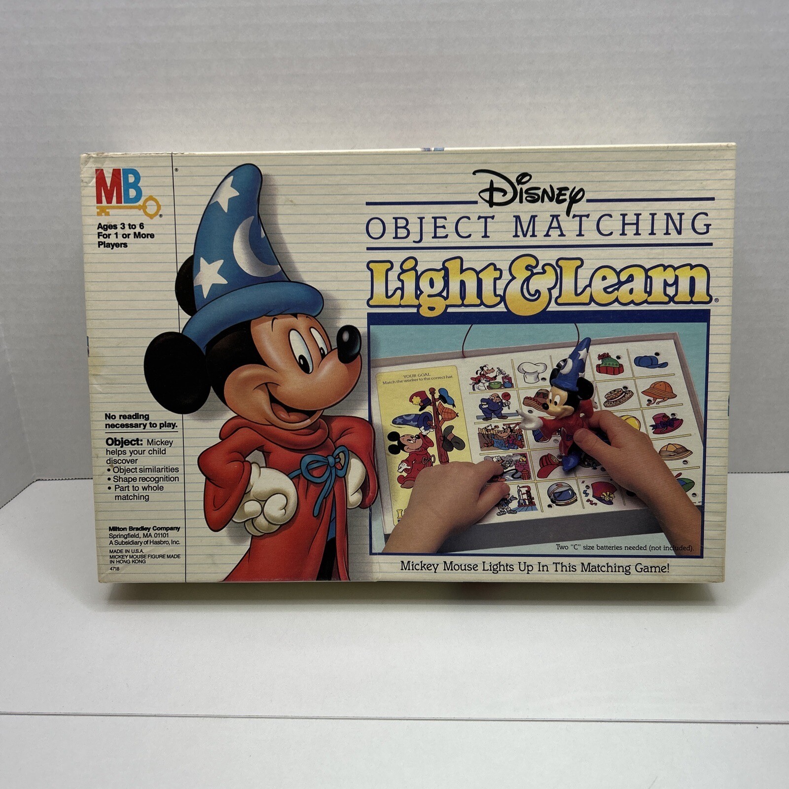 Vintage 1989 Disney Object Matching Light and Learn Mickey Mouse ...