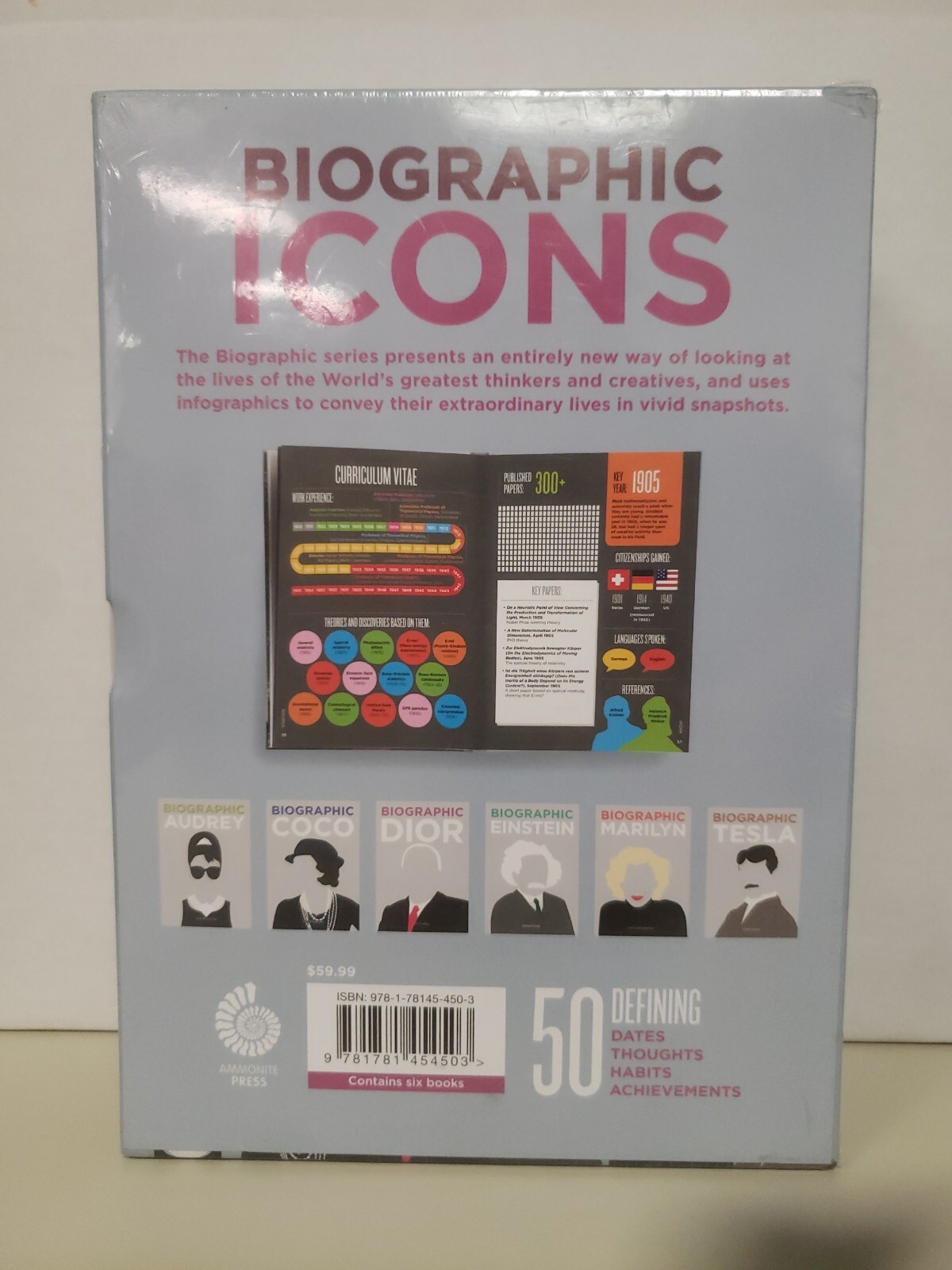 Great Lives In Graphic Form: Biographic Icons 6 Book BOX Set - BRAND ...
