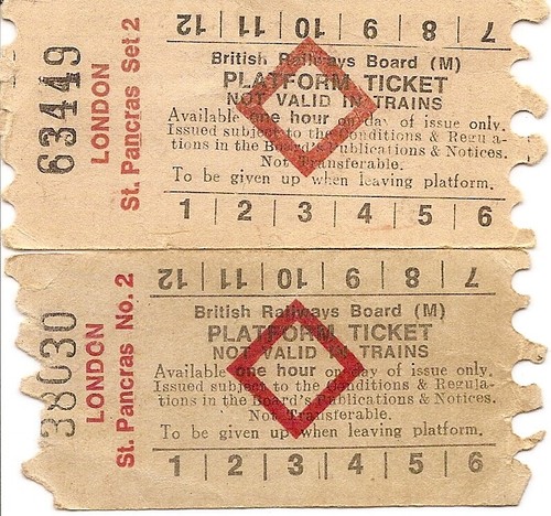 B.R.B. AA Platform Tickets - London St. Pancras x 2 different | eBay