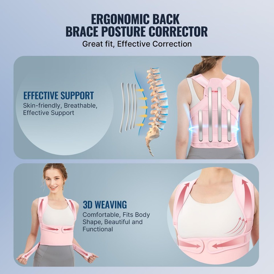 Women's Backpack Posture Corrector, Shoulder Corrector: Adjustable Back ...