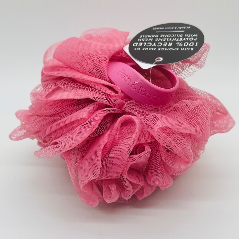 Bath & Body Works Loofah Bath Mesh Sponge Punch Pink With Silicon ...