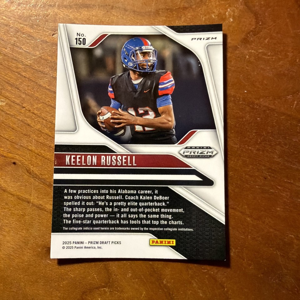 2025 Panini Prizm Draft Picks Keelon Russell Gold Cracked Ice #150 ...