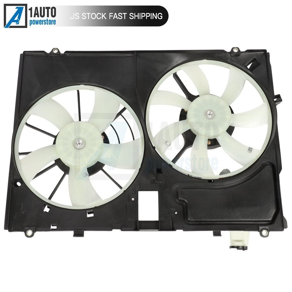 Engine Radiator Condenser Dual Cooling Fan Assembly For 2004-06 Lexus ...