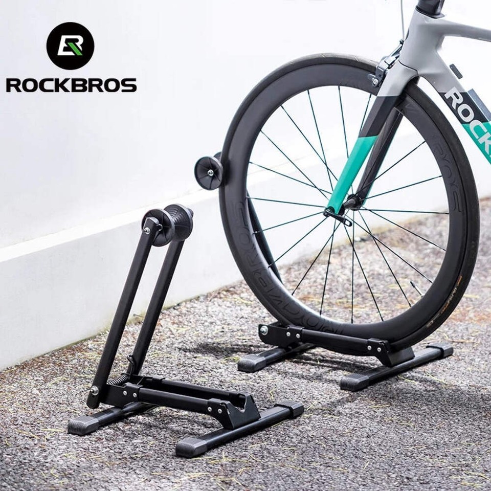ROCKBROS Foldable Bicycle Parking Rack - Indoor Bike Support Stand ...