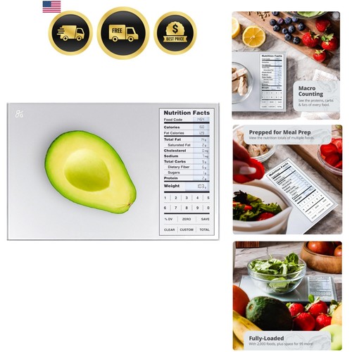 Nutrition Scale Food Grade Glass Precision Food Scale for Meal Prep ...