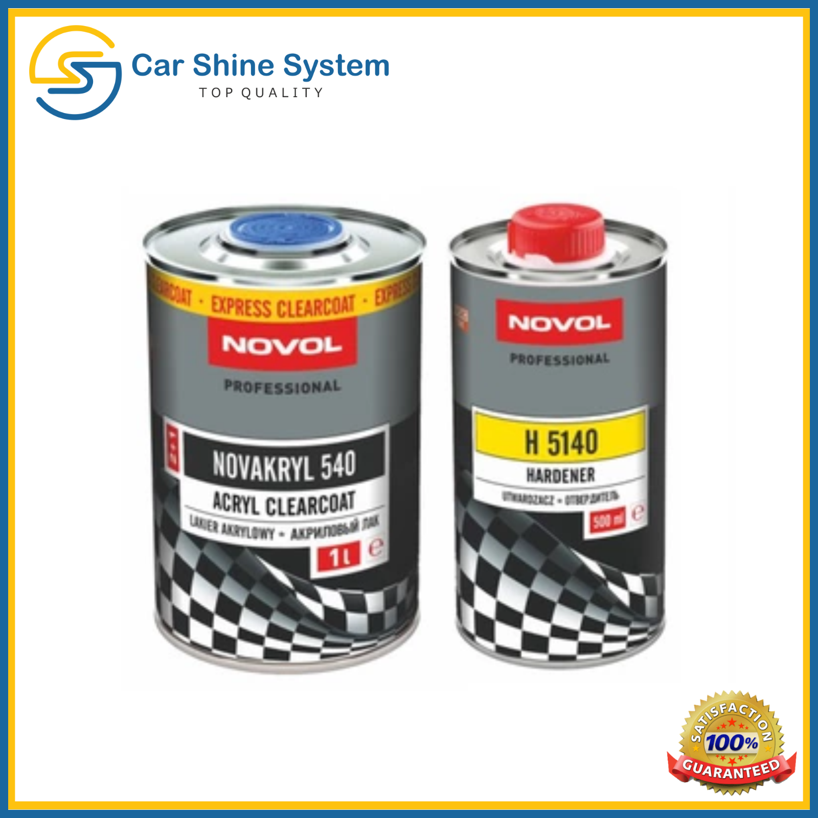 Clear Coat Lacquer Acrylic 2K 2:1 Scratch Resistant High Gloss SR 1.5L ...