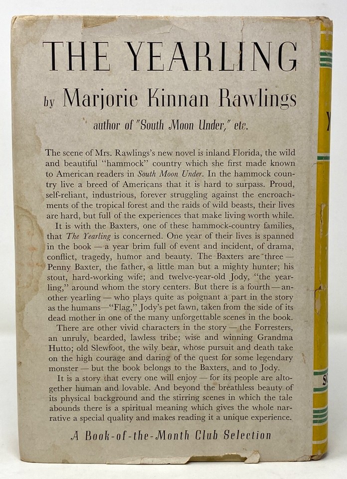 Marjorie Kinnan Rawlings - The Yearling - 1st 1st w/A - Florida ...