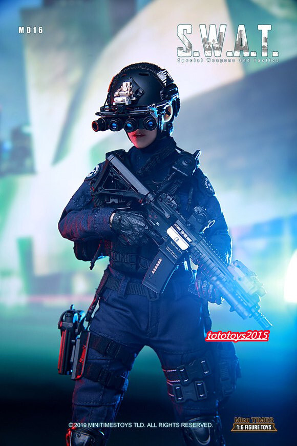 Mini times toys (M016) 1/6 Female Policewoman Uniform Combat Action ...