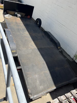 18 Foot Steel Trailer with sliding ramp and Brand New Winch | eBay