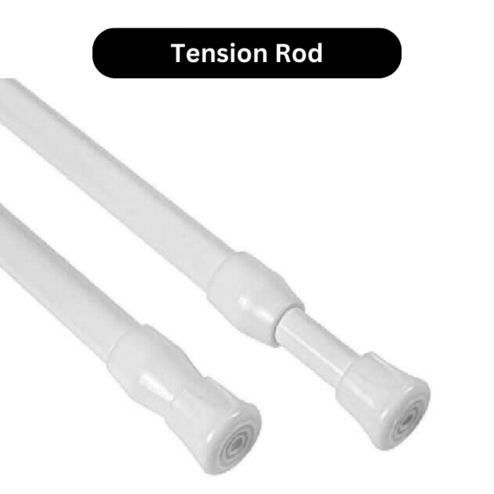 Extendable Curtain Rod Telescopic Light Weight Metal Tension Rod Pole ...