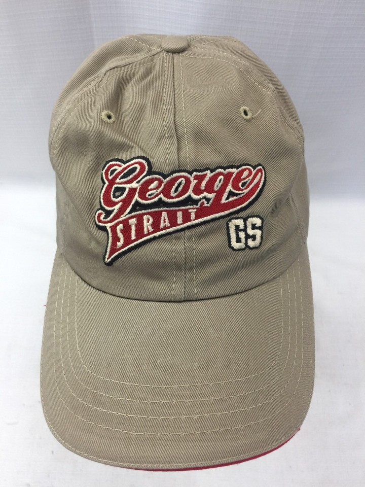 Vintage George Strait GS Hat Tan Canvas Low Profile Country Music ...