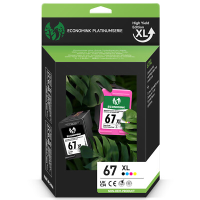 67XL XXL Ink Cartridge for HP 67 XL Deskjet 2720 2752e 2755e Envy 6055 ...