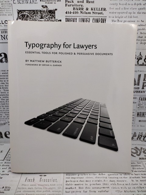 Typography for Lawyers by Matthew Butterick (Hardcover) for sale online ...