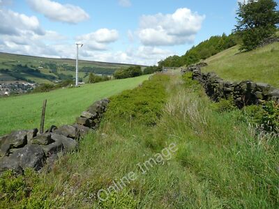 Photo 12x8 Hebden Royd Footpath 67, Mytholmroyd Hoo Hole Here the path ...