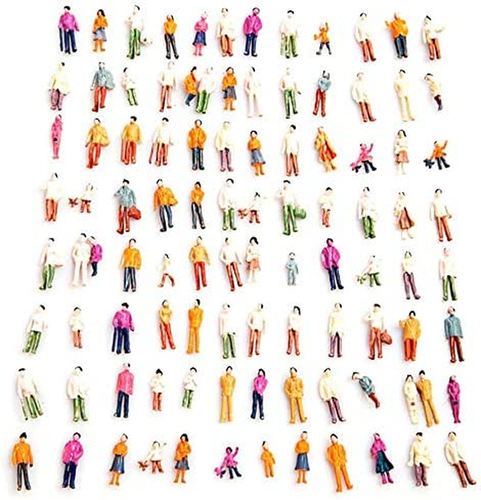 Scale Tiny People Figures, 100PCS HO Scale Models People Set Plastic ...