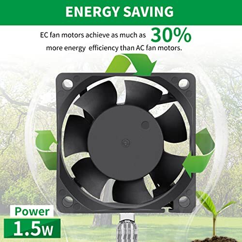 WDERAIR EC 60mm x 25mm Muffin Fan Axial AC 110v 120v 220v 240v Dual ...