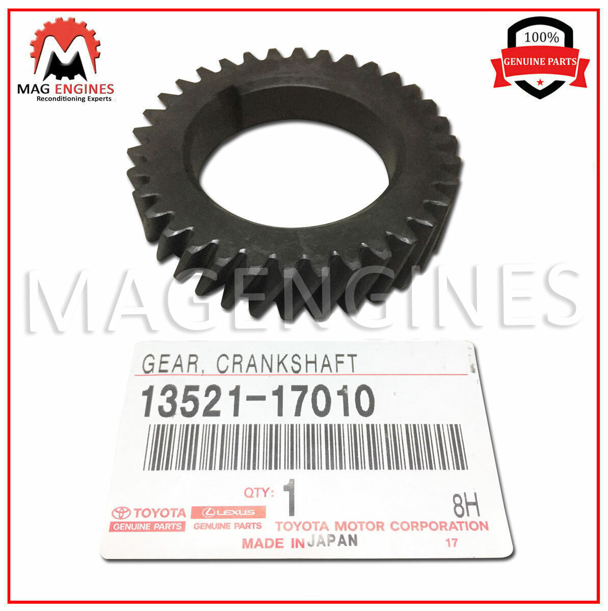 13521-17010 GENUINE OEM GEAR OR SPROCKET, CRANKSHAFT TIMING 1352117010 ...