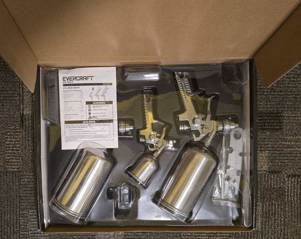 Evercraft - 4 Piece Spray Gun Kit - 899-3261 - Air Tools - Brand New | eBay