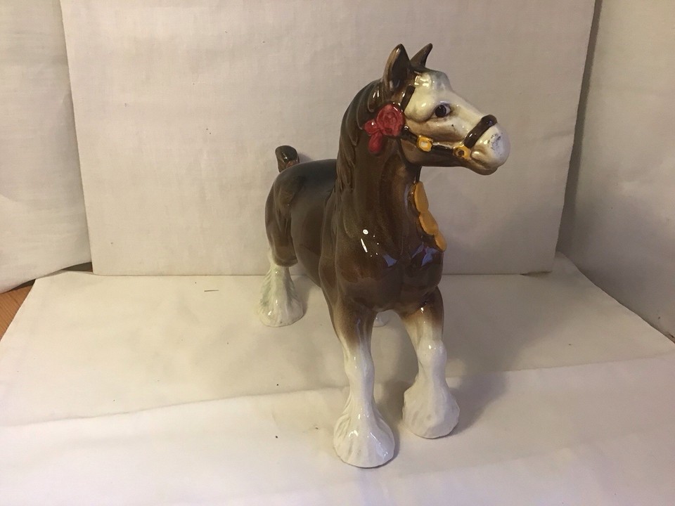 Melba Ware Ceramic Shire Horse Figurine Vintage, 1950s-1970s 8.50 Inch ...