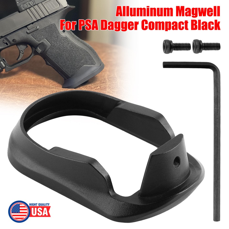 NEW Flared Aluminum Magwell Fit for PSA Dagger Compact - Black High ...