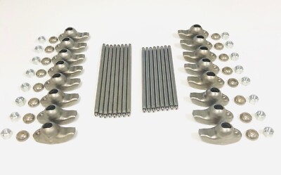 16 Rocker Arms & 3/8" Pushrod Set for 1966-1990 Chevy bb 396 402 427 ...