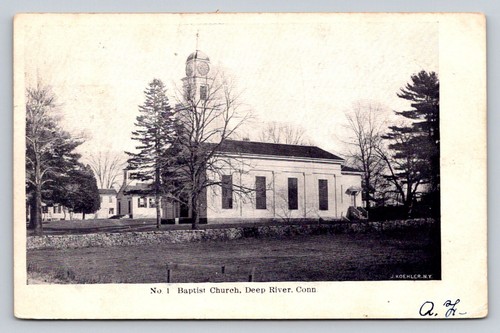 c1905 Baptist Church Deep River Connecticut P598A | eBay
