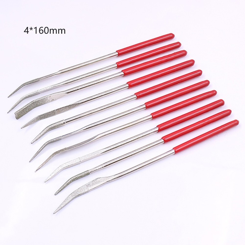 10pcs Curved File Set for Hard to Reach Objects Ideal for Stone Glass ...