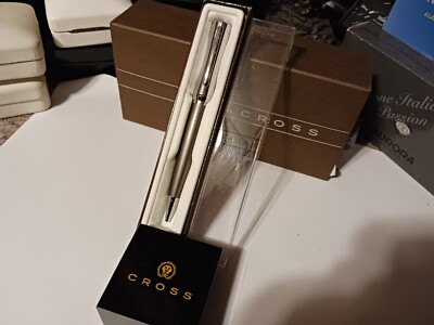 LIMITED EDITION CROSS CLASSIC CARBON GRAY AND CHROME BALLPOINT PEN NEW ...