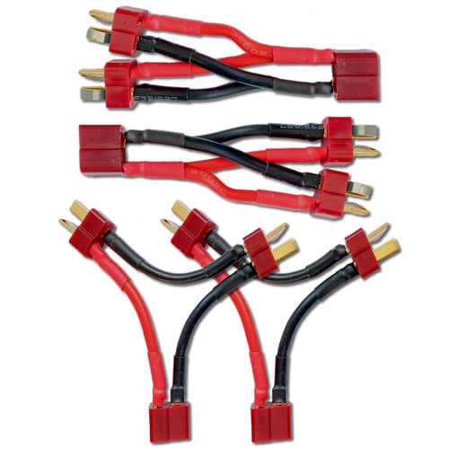 4x Adapter T-Dean Stecker Buchse Lipo Akku Y Kabel Reihe Serie ...
