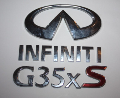 2007 2008 INFINITI G35xS G35 x S REAR TRUNK DECK LID EMBLEM SET ...