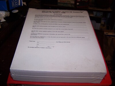 IBM Guide to COBOL System/38, System/36, System/34, Series/1, 5280 SC21 ...